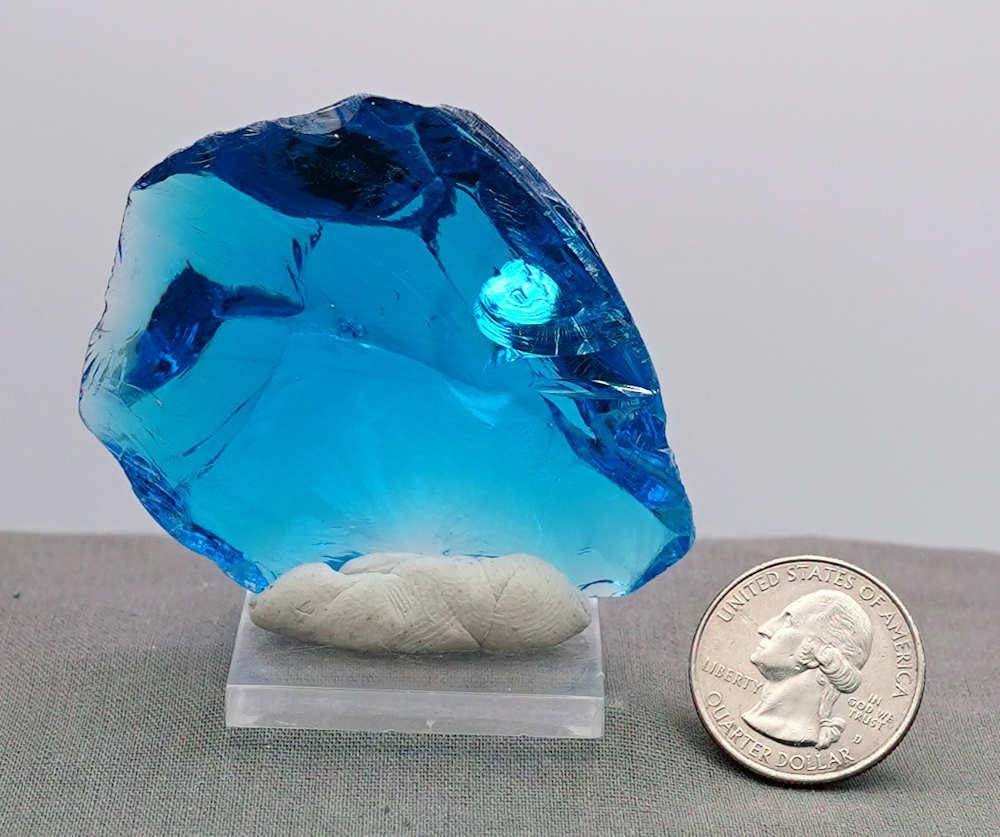 Gem Electric Blue with open bubble Monatomic Andara Crystal 61.8 g ...
