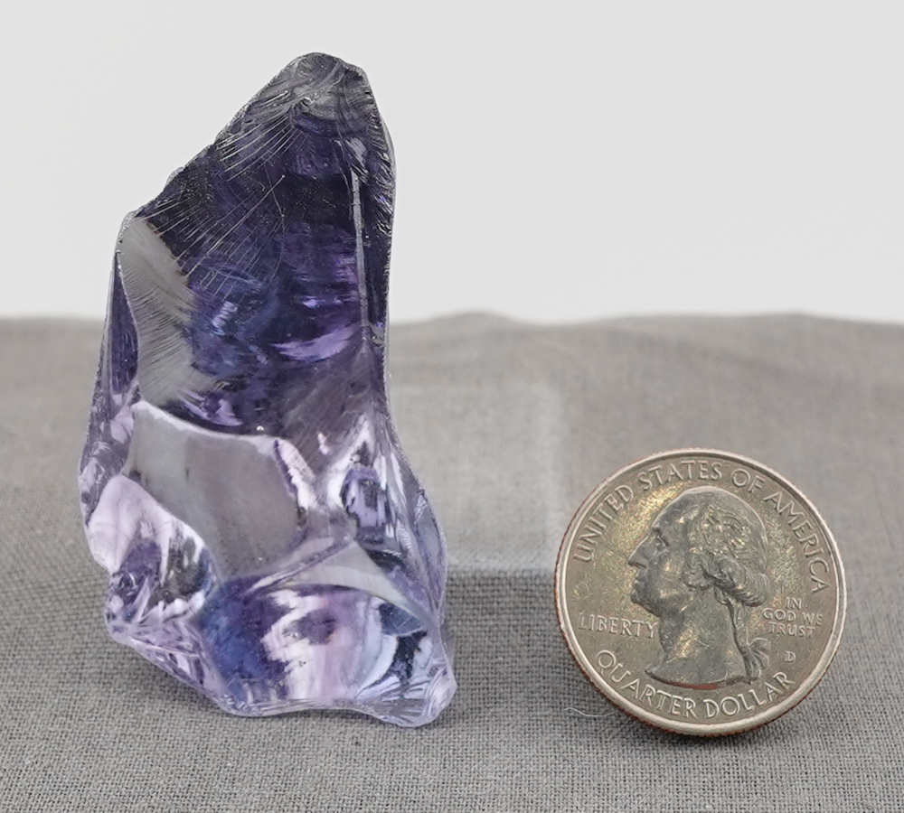 Rare Gem Banded Indigo Elestial Sapphire/Violet Sovereign Amethyst Monatomic Andara Crystal 32.6 ...